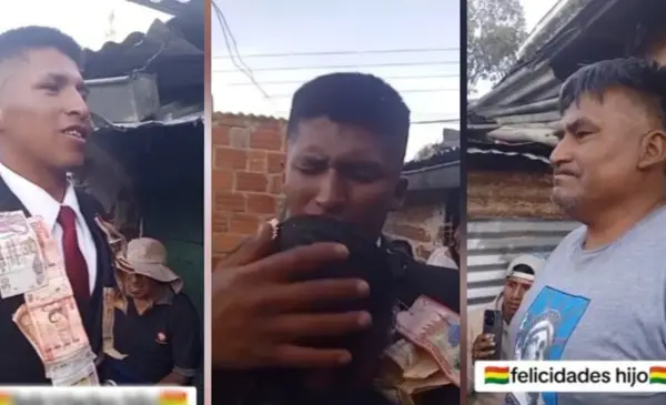 “Cumplida la misión papá”: Así llegó un hijo del cuartel al cumplir su ...