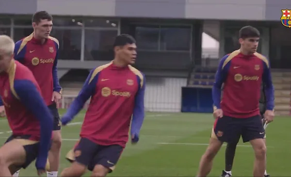 Jaume Cuéllar nuevamente entrenó con el primer plantel del Barcelona ...