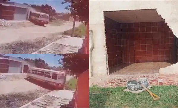 Video: Micro de la línea 86 se estrella contra una vivienda en Santa ...