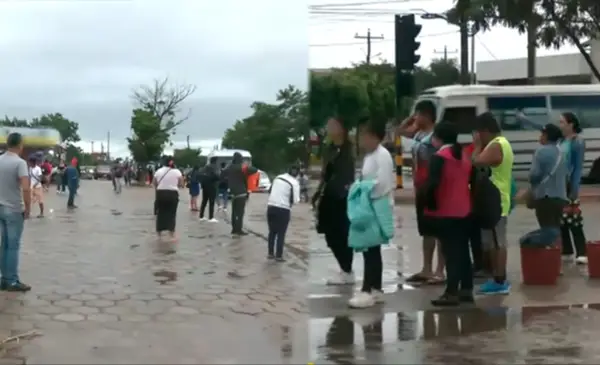 Pocos micros y calles inundadas se reportan, tras intensa lluvia en ...