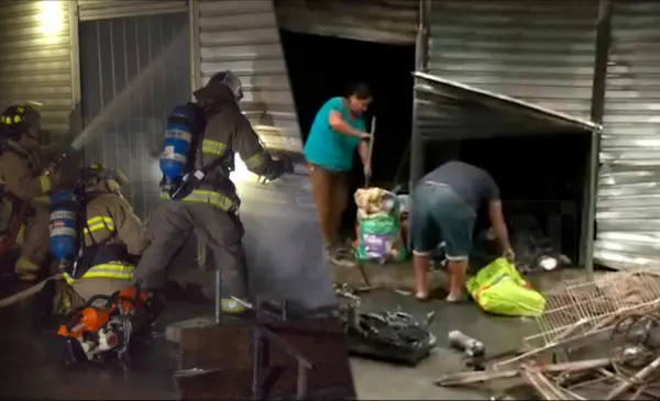 “No se pudo rescatar nada”: incendio deja al menos 10 puestos ...